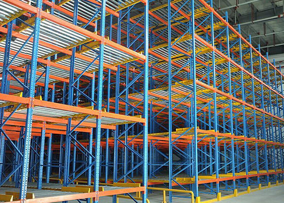 Galvanized Gravity Flow Pallet Racking Systems FIFO Principle