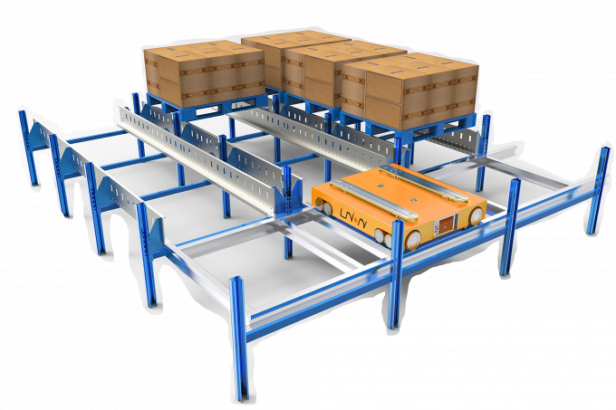 Warehouse Logistics 4 Way Automatic Shuttle Runner For ASRS System